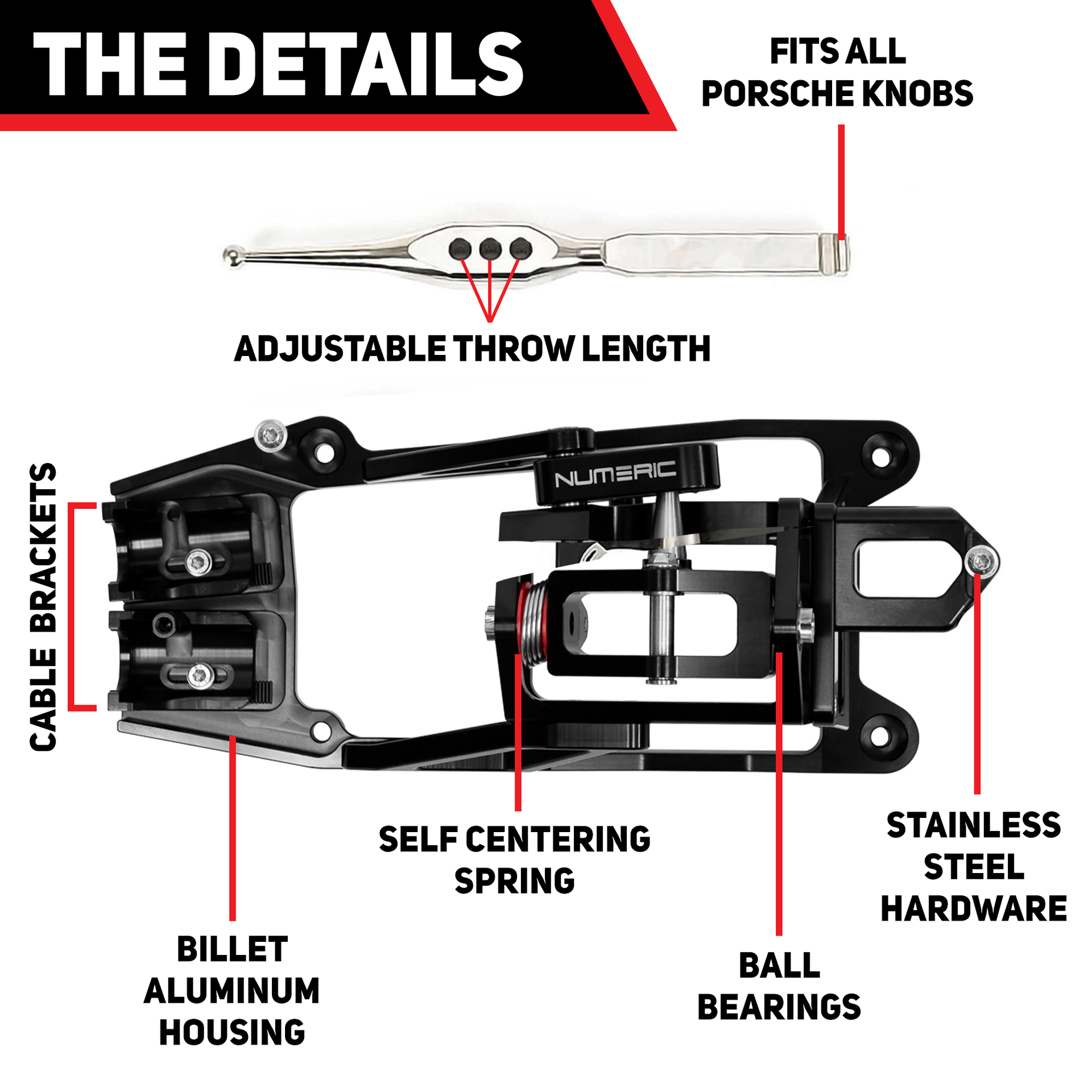 NM100 2.0 Adjustable Short Throw Shifter (Porsche 996/997 986/987 ...