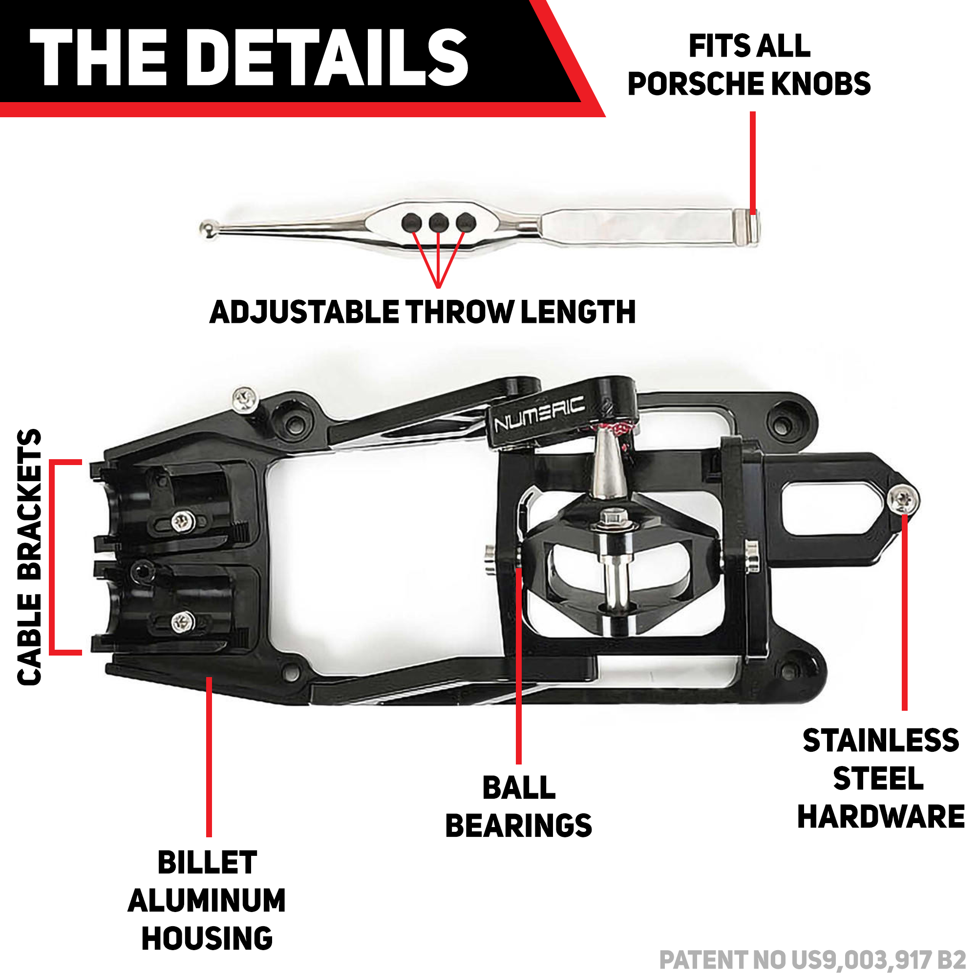 NM100 Adjustable Short Shifter(996/997 986/987) FIRST GENERATION (With ...